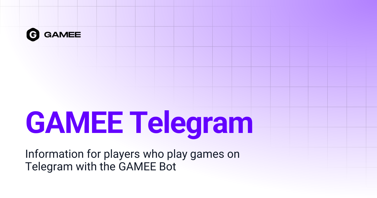 GAMEE Telegram | GAMEE Wiki